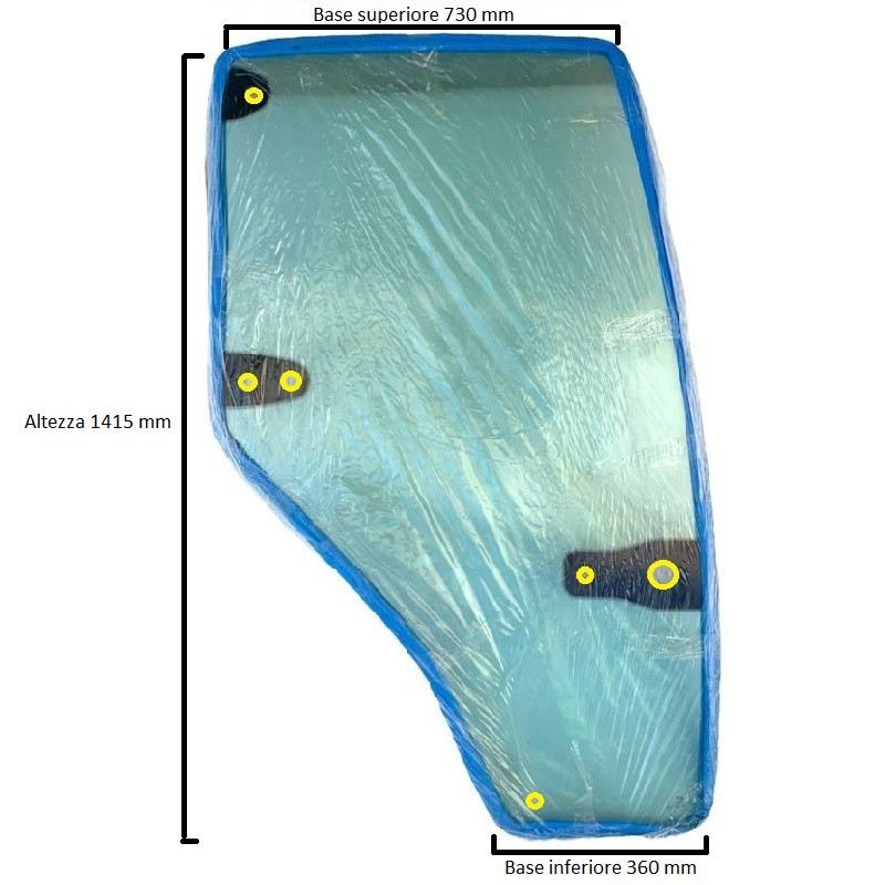 Vetro sportello destro trattore McCormick Case-IH - 192004A6